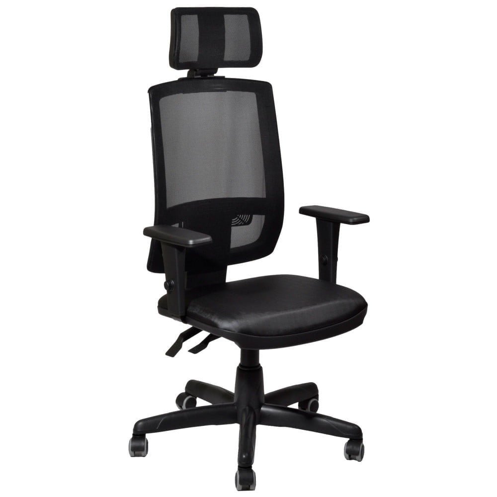 Brizza Presidente Tela Com Apoio De Cabeça e Back System Couro ...